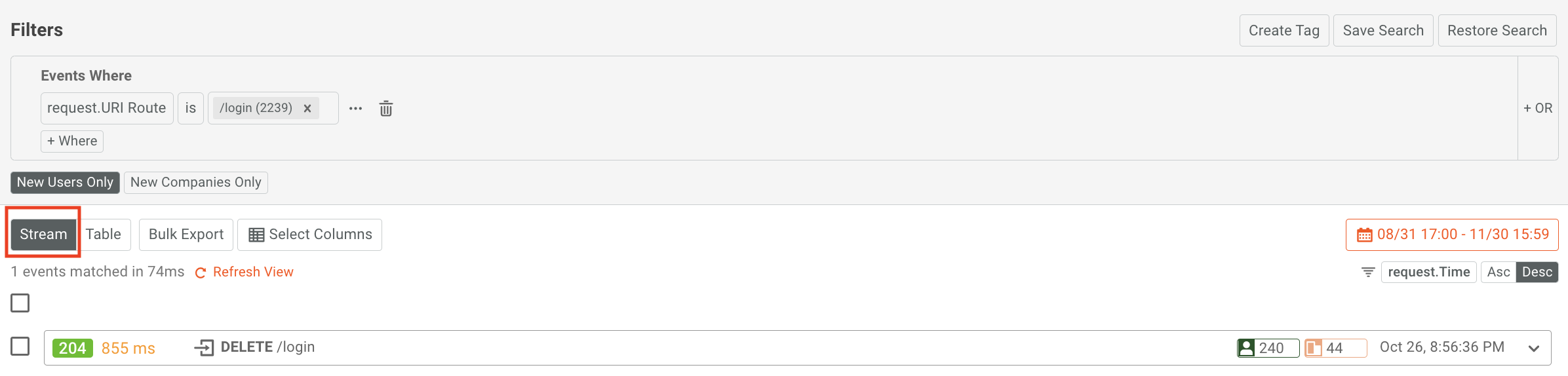 Using Moesifs Live Event Log To Filter And Inspect Api Calls And Events Moesif Blog