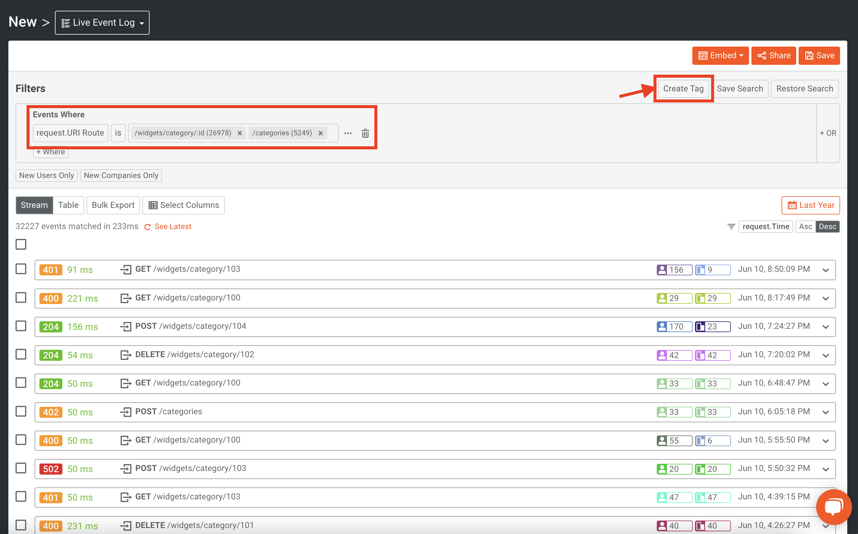Event Tags | Moesif Docs