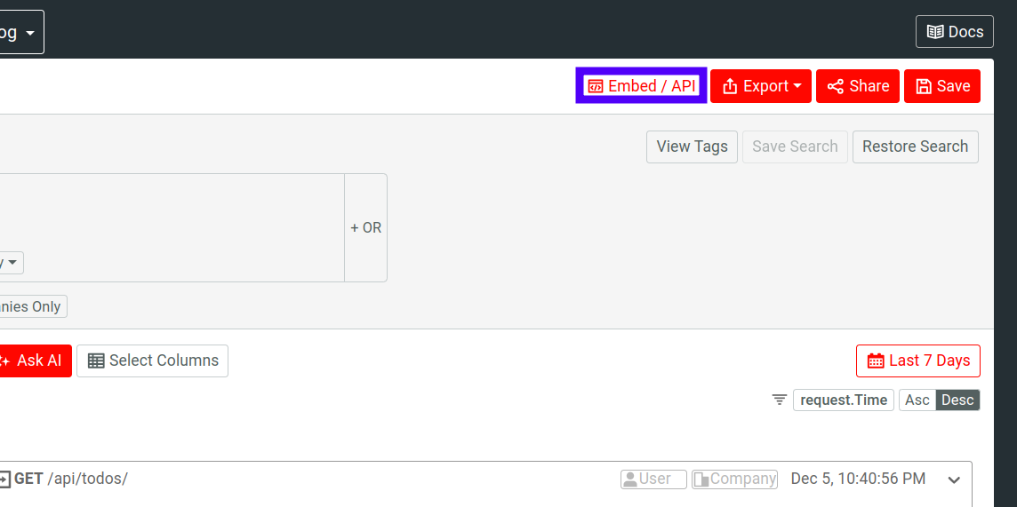 Using Search API | Moesif Docs