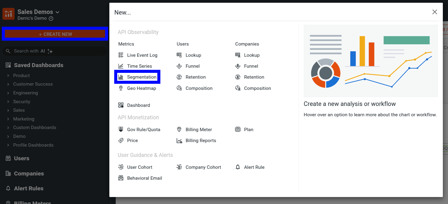 Segmentation Reports Moesif Docs