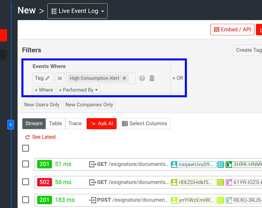Event Tags Moesif Docs