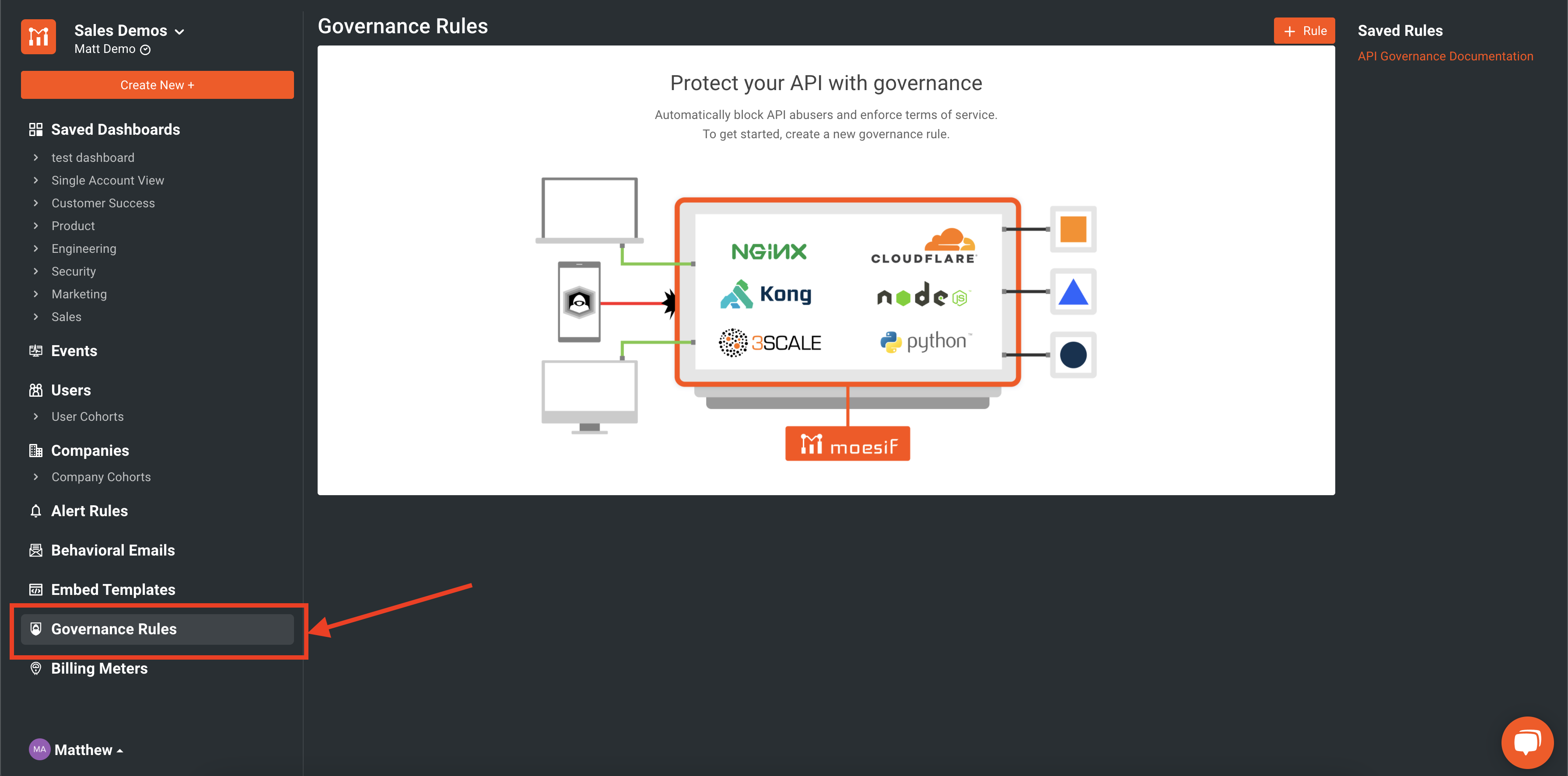 Creating Governance Rules | Moesif Docs