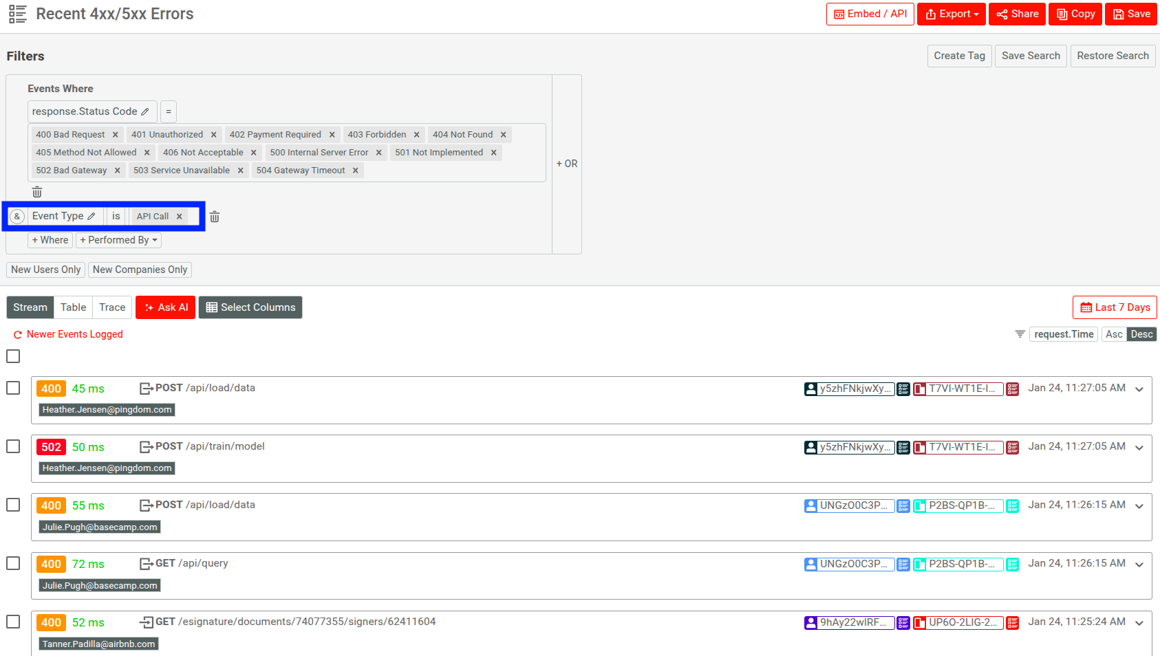 Logging API Calls | Moesif Docs