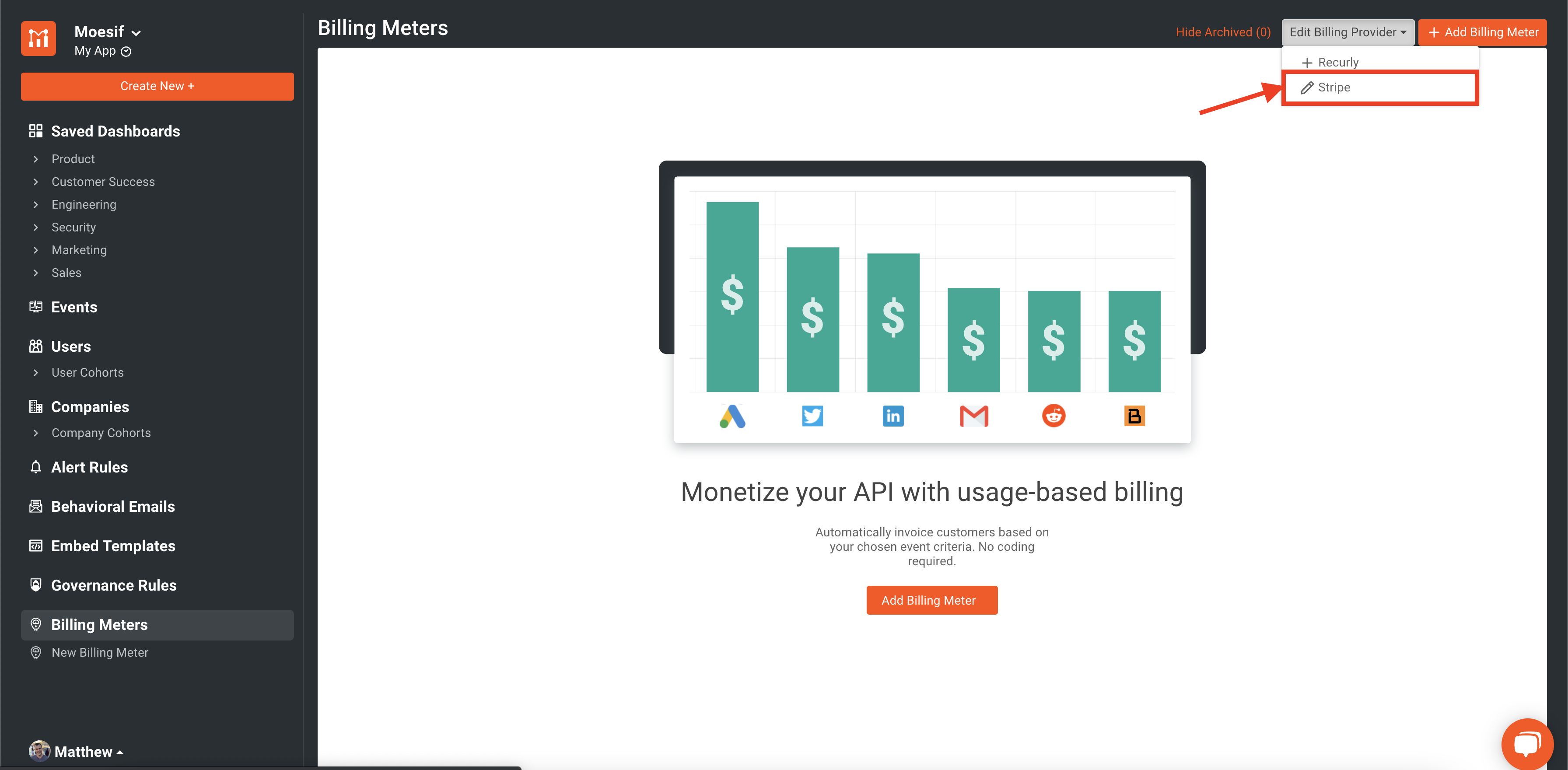 Integrating with Stripe | Moesif Docs