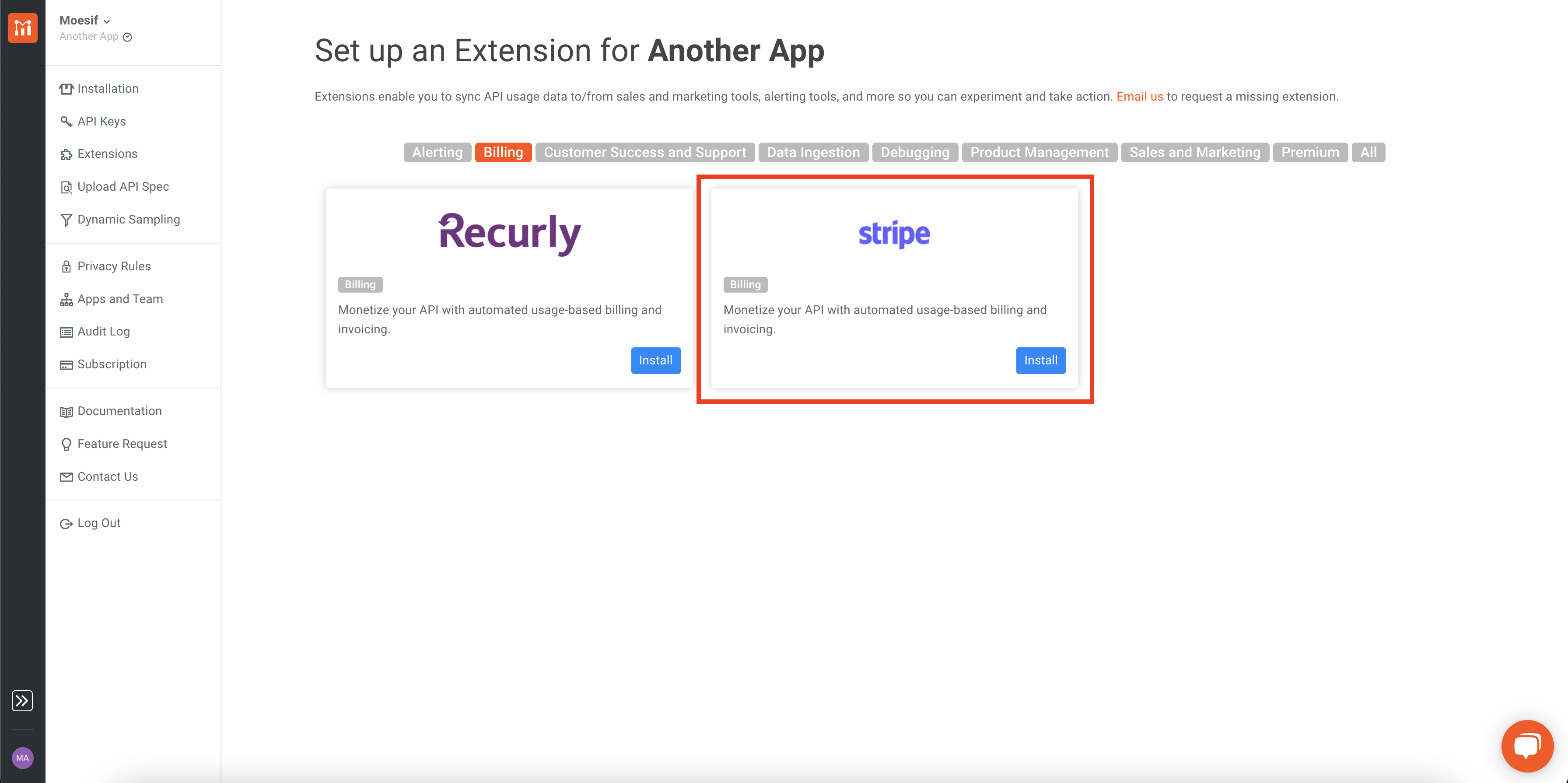 Integrating with Stripe | Moesif Docs