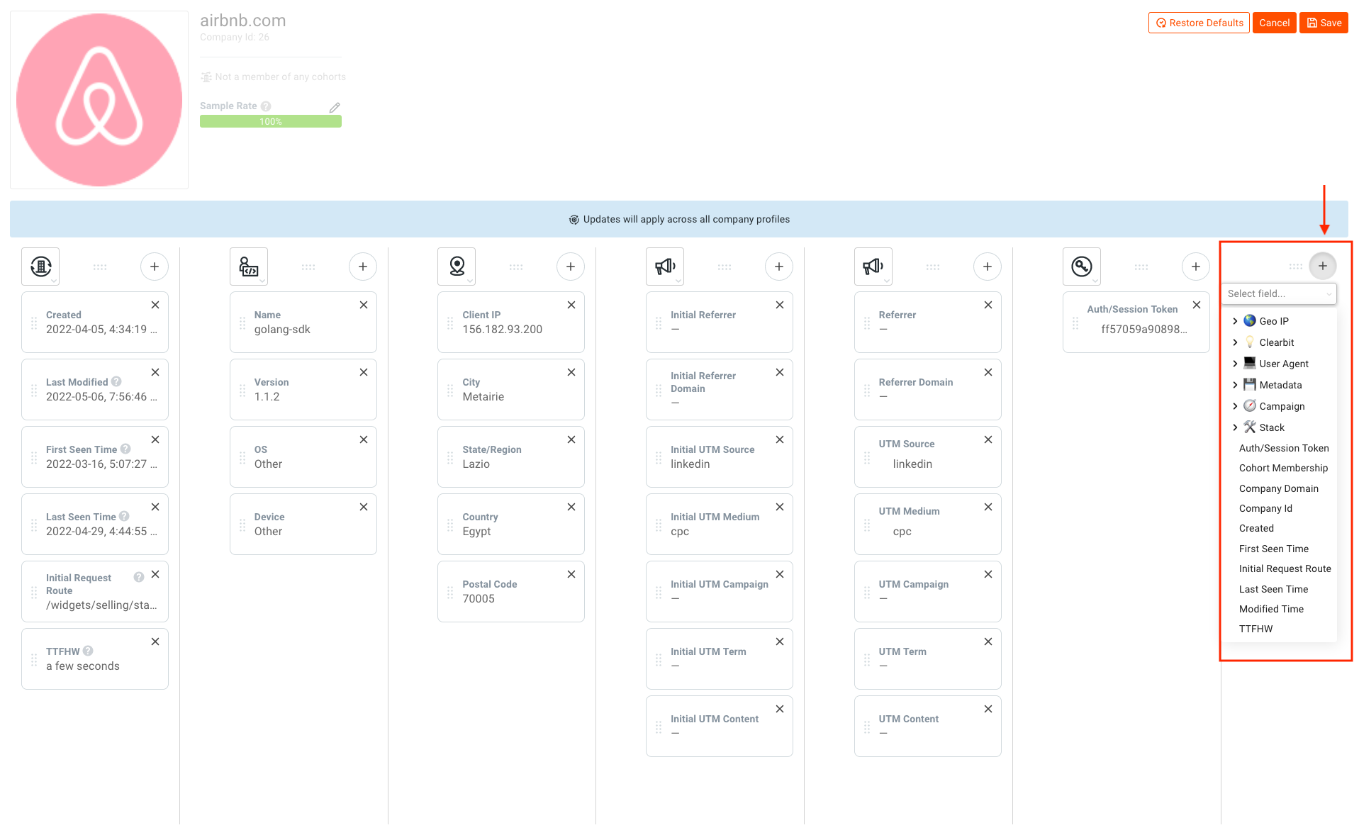Profile View | Moesif Docs