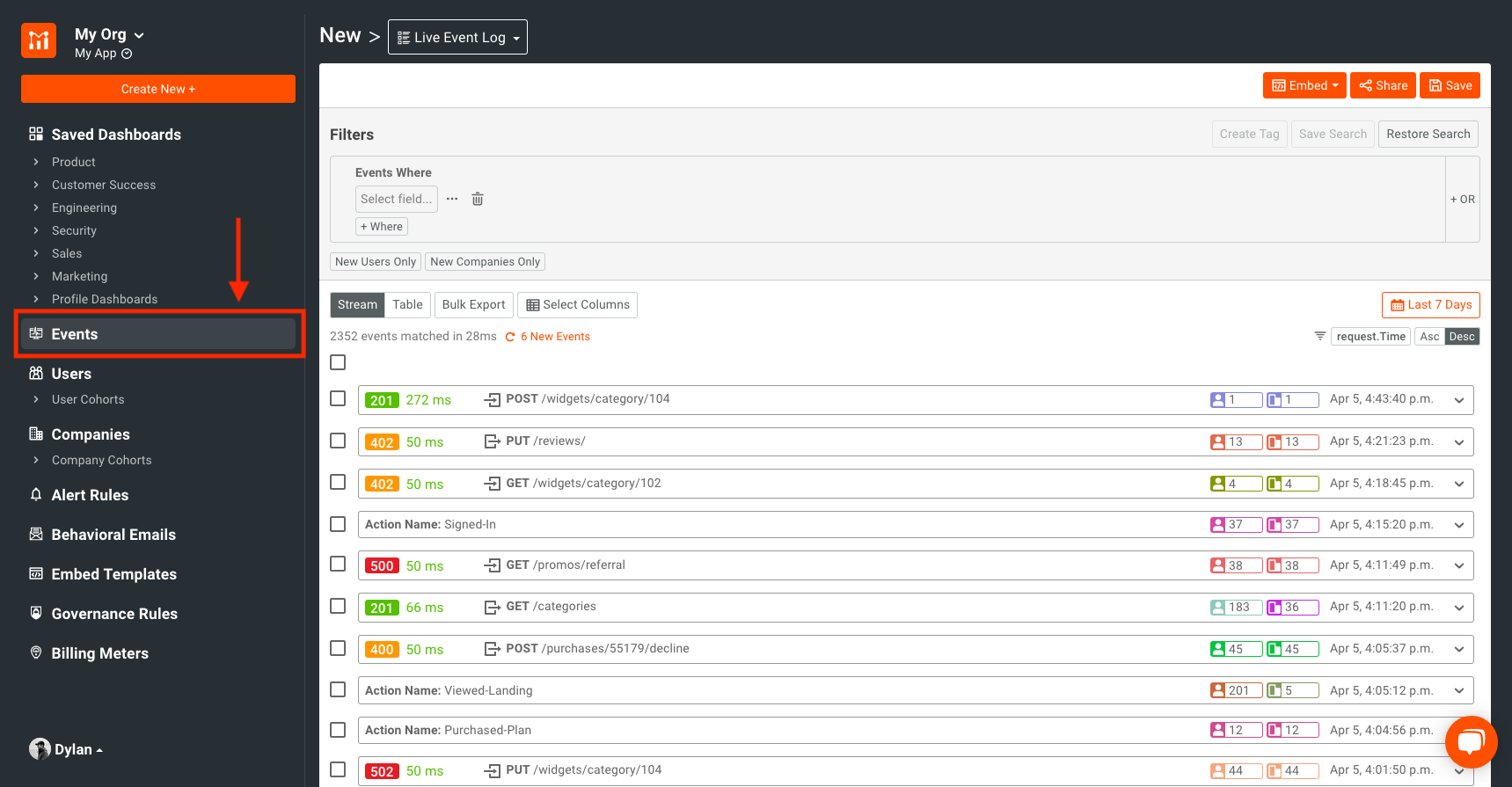 Creating And Using Embedded Templates Moesif Docs