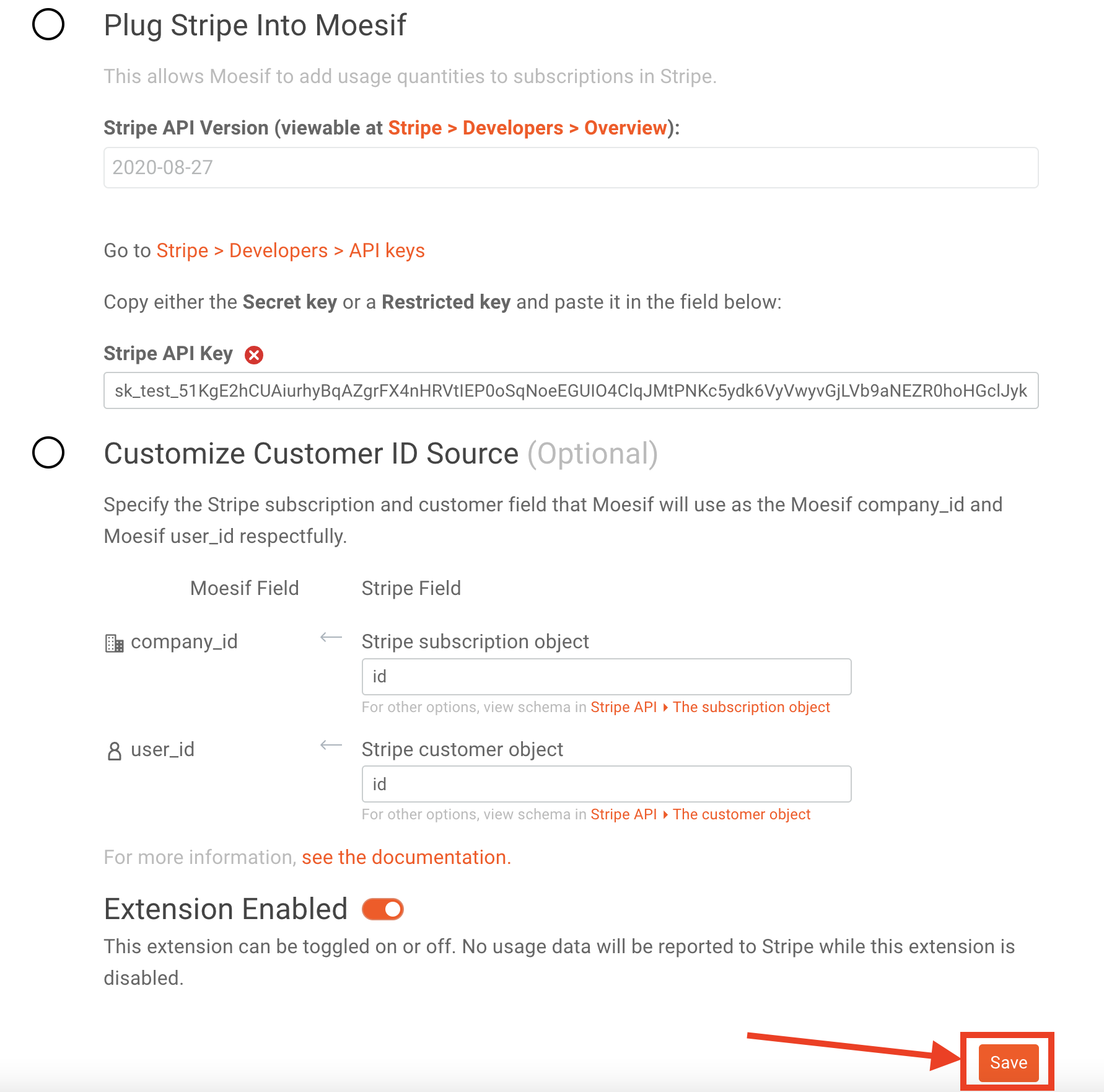 Creating a Billing Meter With Stripe | Moesif Docs