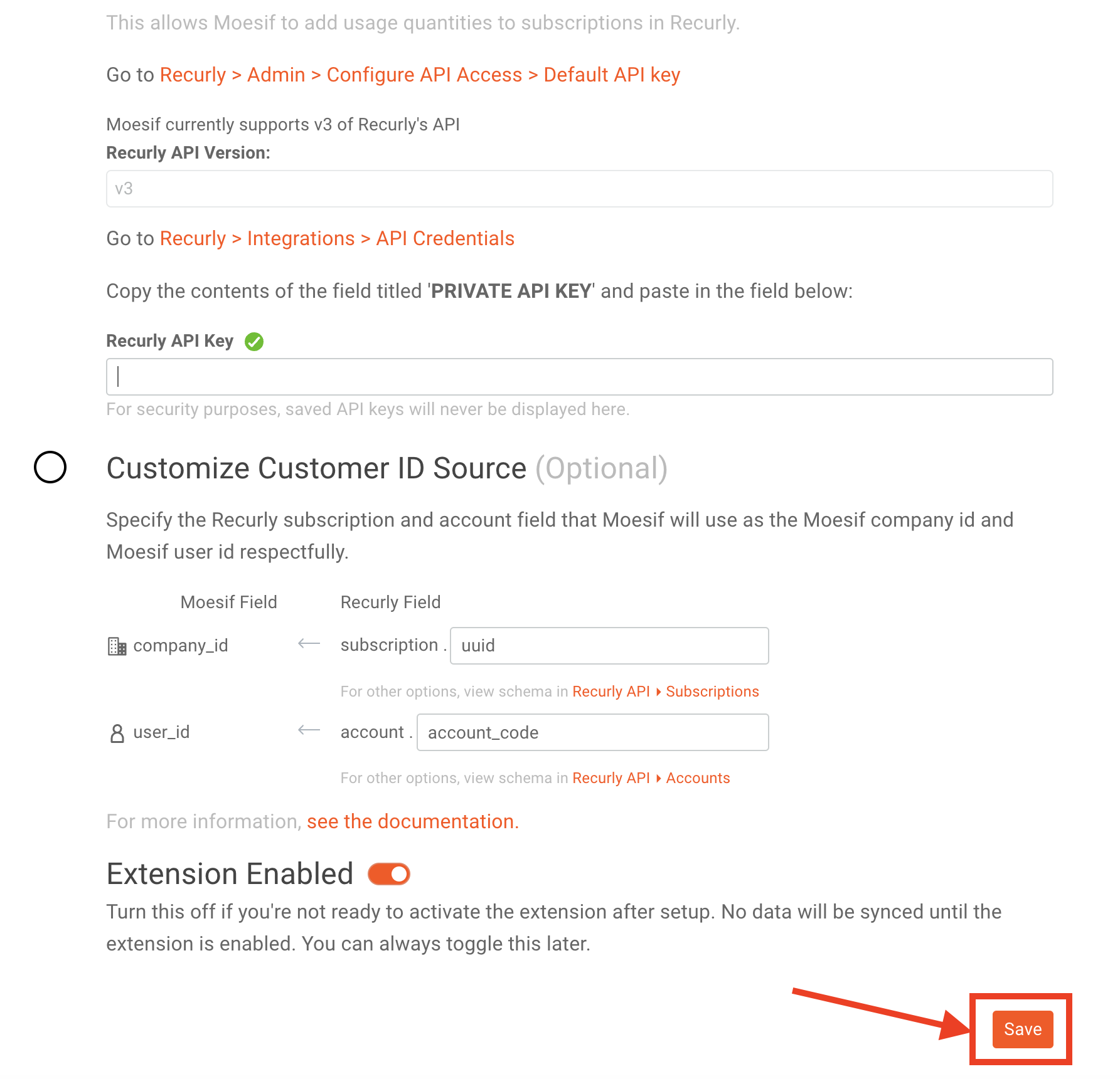 Creating a Billing Meter With Recurly | Moesif Docs
