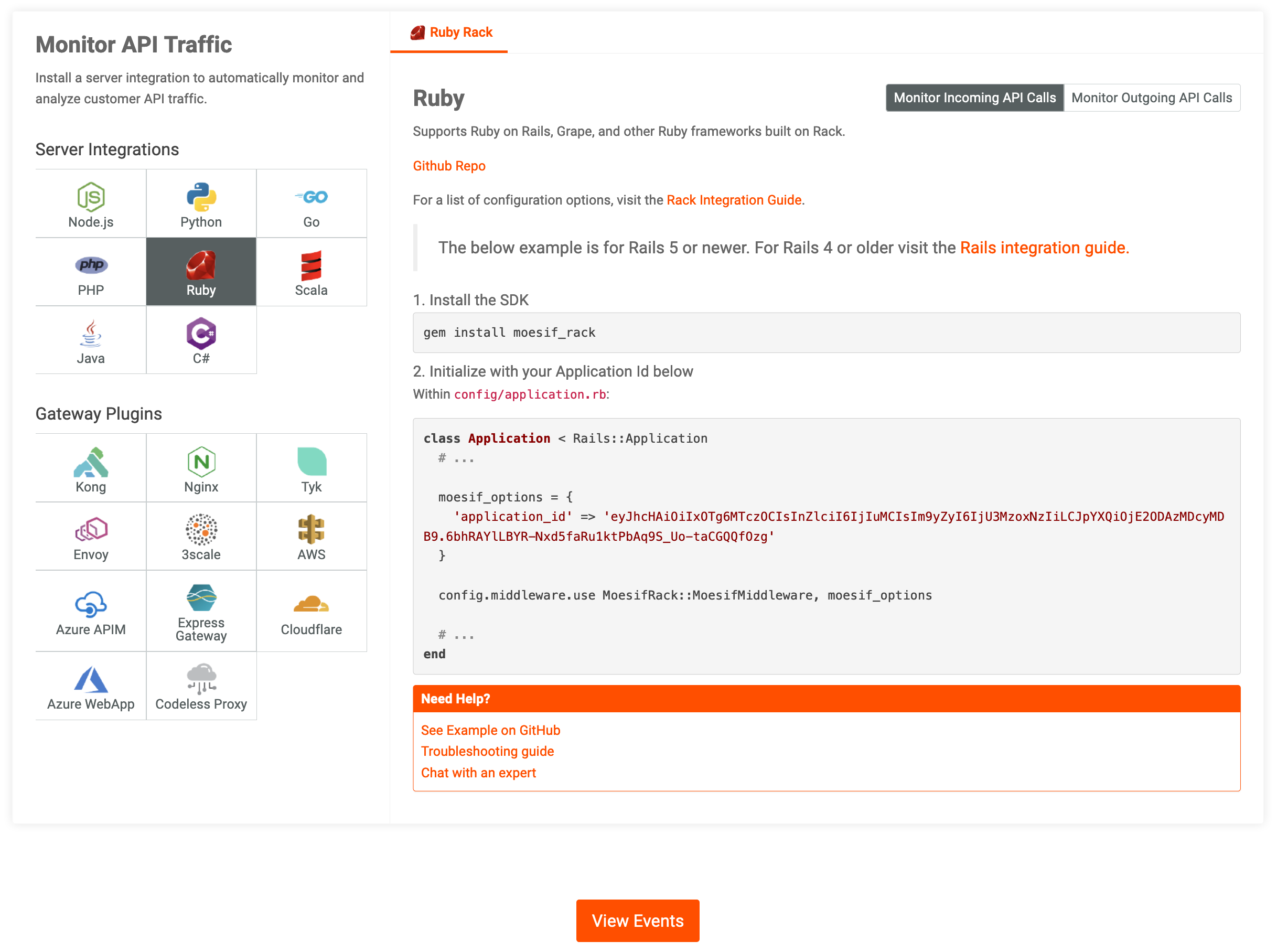 Integrating with Rails (Ruby Rack) | Moesif Docs Integrating with Rails (Ruby Rack) | Moesif Docs