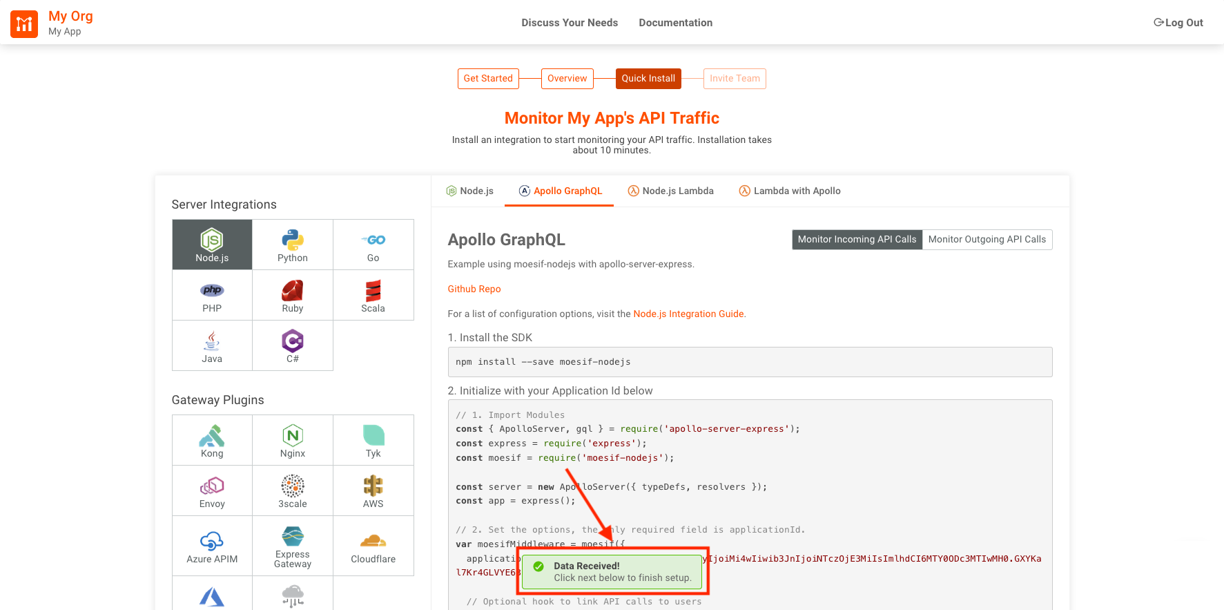 Integrating With Nodejs Graphql Apis Moesif Docs