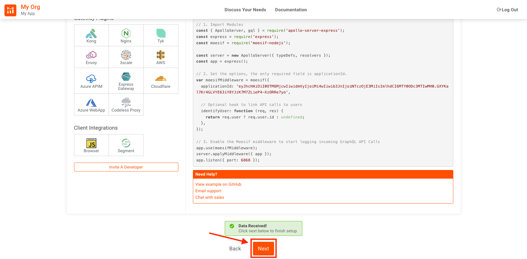 Integrating With Nodejs Graphql Apis Moesif Docs